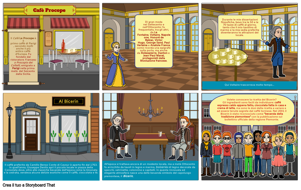 Cafè Procope Storyboard القصة المصورة من قبل a16a007e