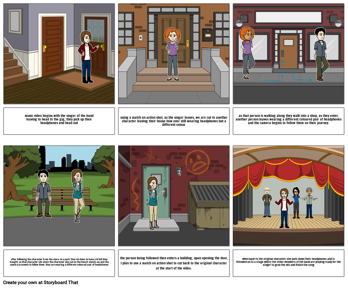 Music Video Storyboard por a170d55d