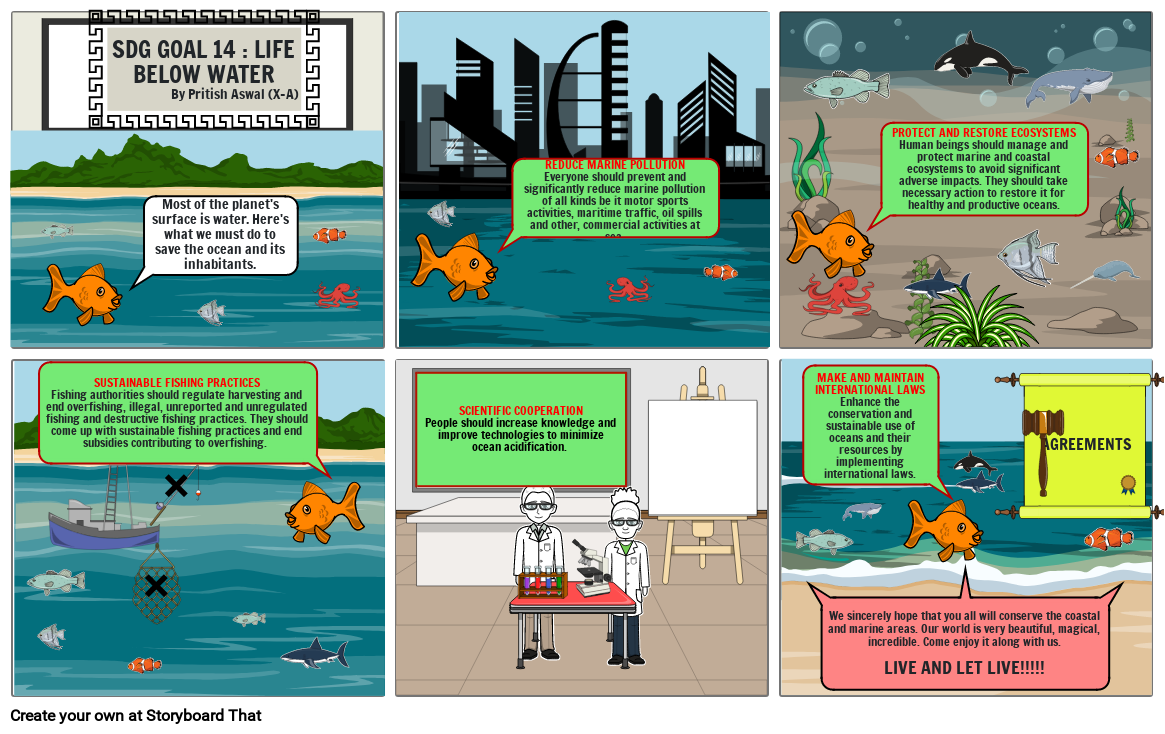 Life Below Water Storyboard por a1a8aa25