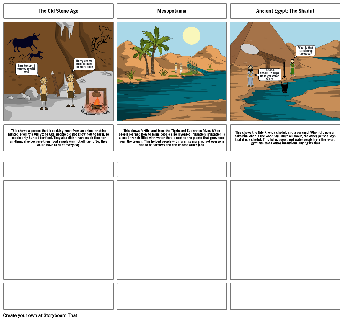 History of Ancient Civilizations Storyboard by a1c80852