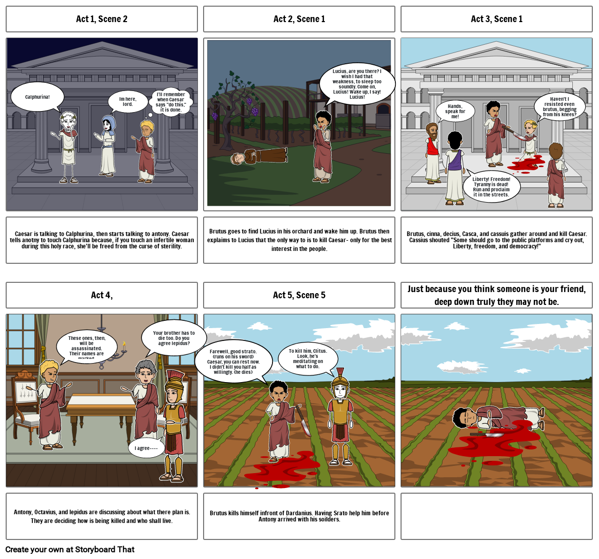 Julius Caesar Storyboard by a1e1c37f