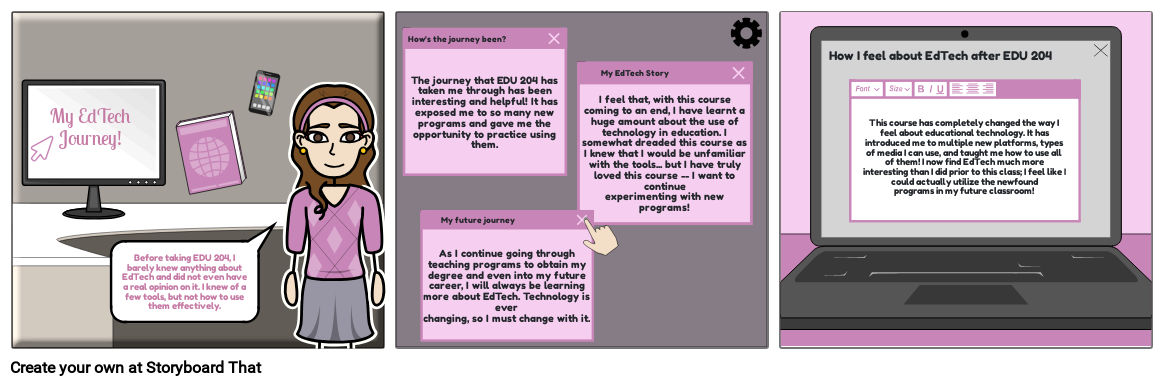 EdTech Journey Reflection Storyboard by a292d66b