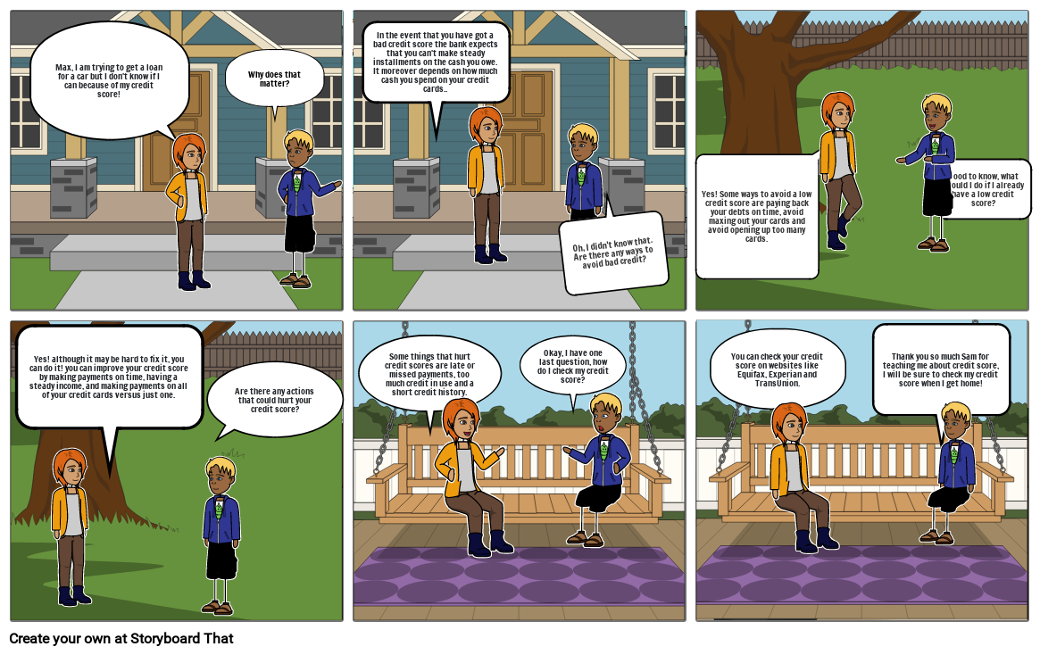 itb credit comic strip Storyboard by a2a383cc