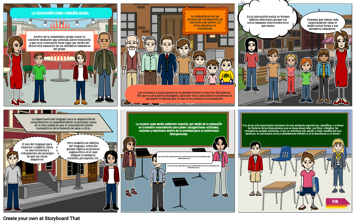 LA EDUCACIÓN COMO FUNCIÓN SOCIAL Storyboard by a2b0bbc5
