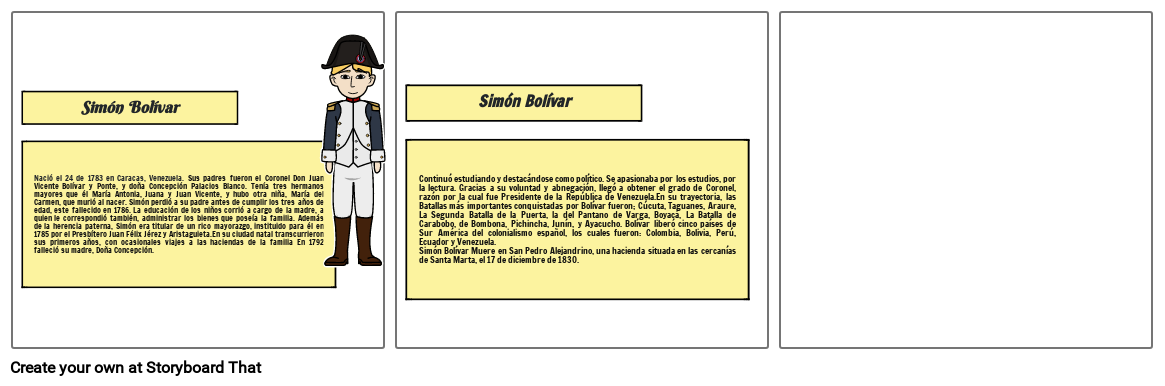 Simón Bolívar Storyboard por a3007250