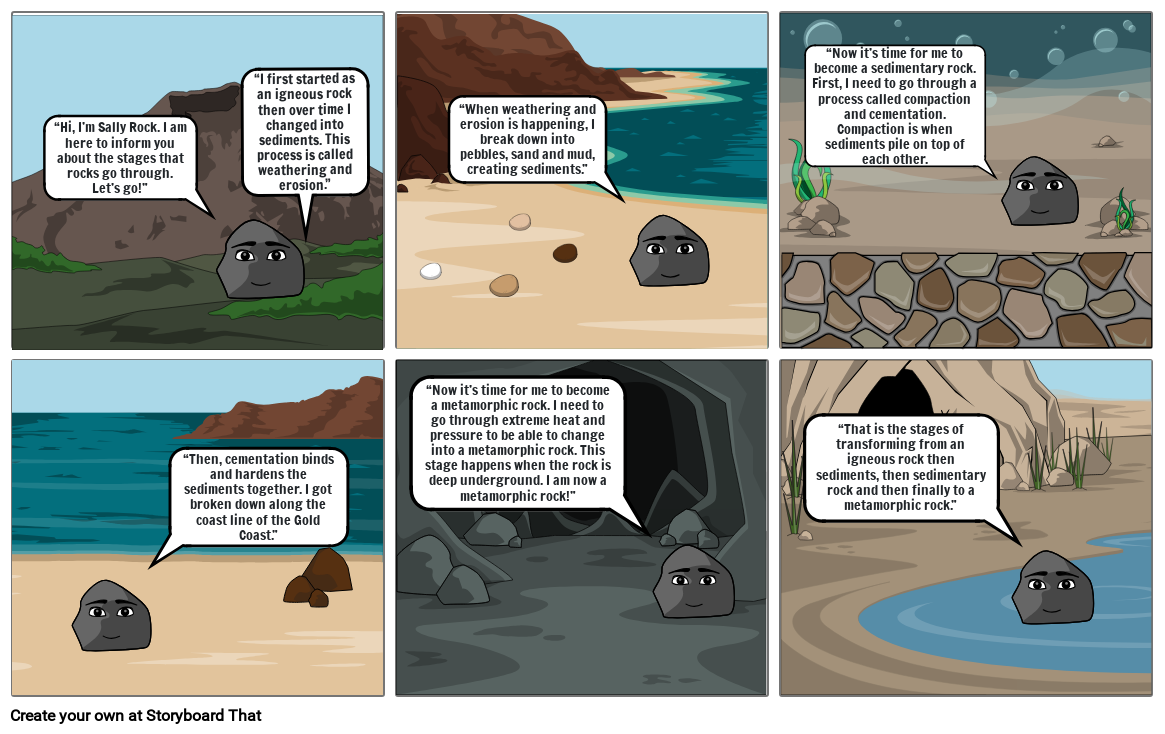 Rock Cycle Storyboard por a38d5ed4