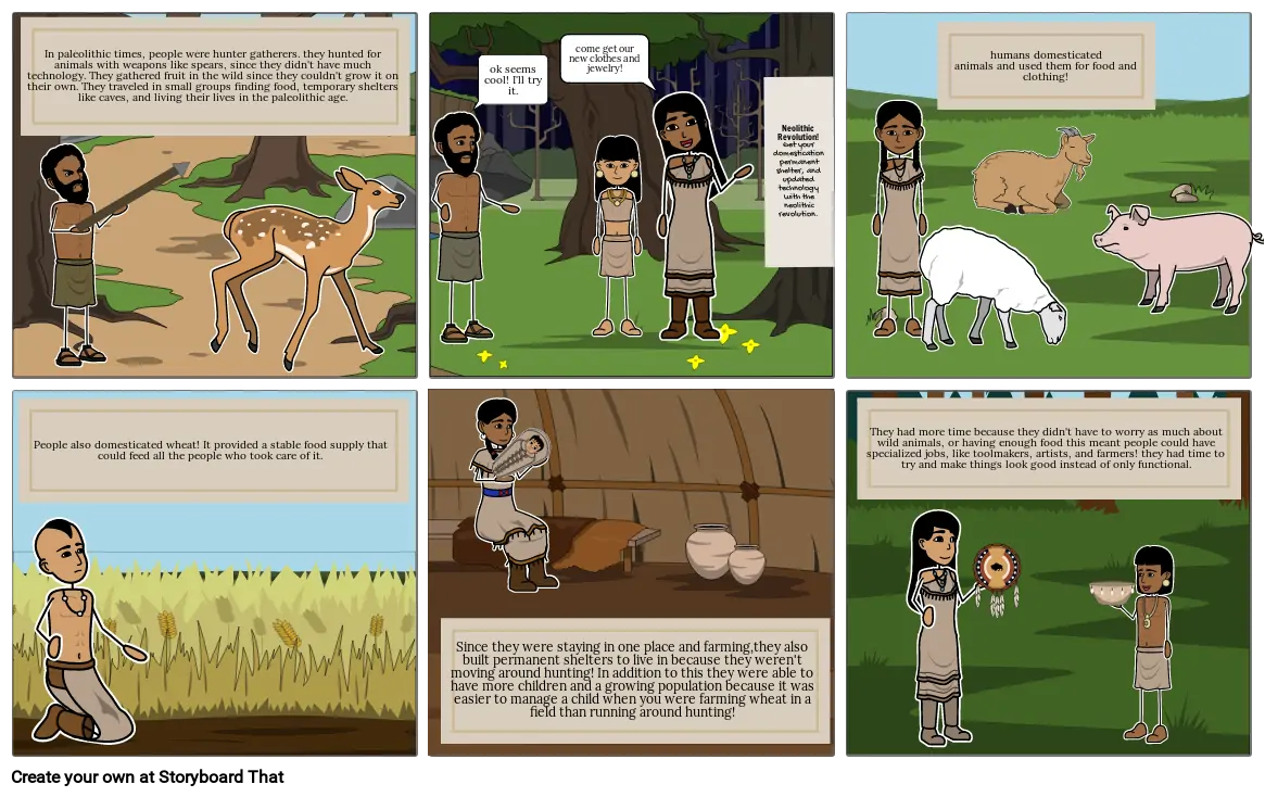 Neolithic Stone Age Storyboard By A4278c12