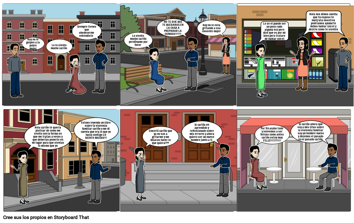 comic violencia familiar Storyboard by a42df3c6