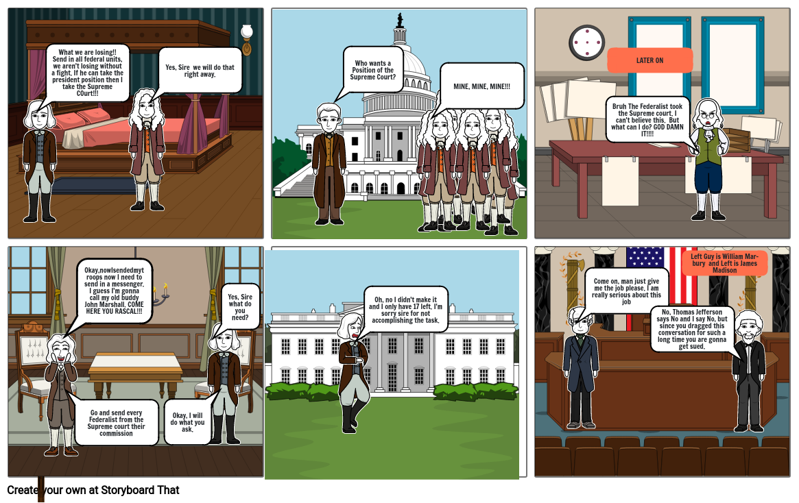 Marbury Vs James Madison Storyboard by a4905fd3