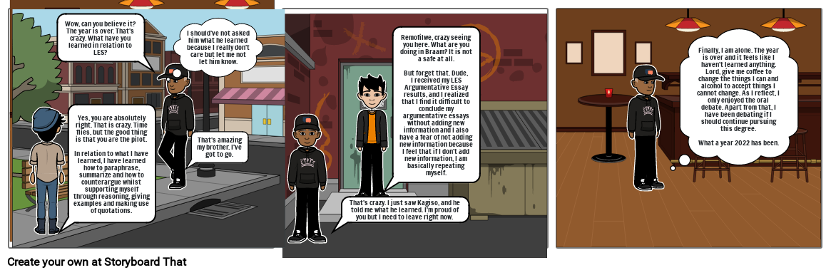 Remofilwe Sekgobela LES Comic Reflection. Storyboard