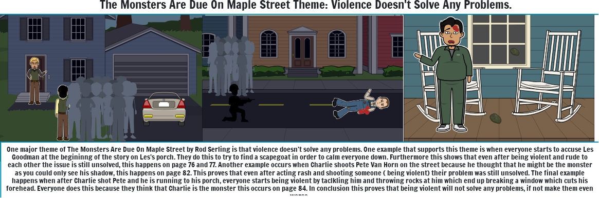 Monsters Are Due On Maple Street Theme Storyboard