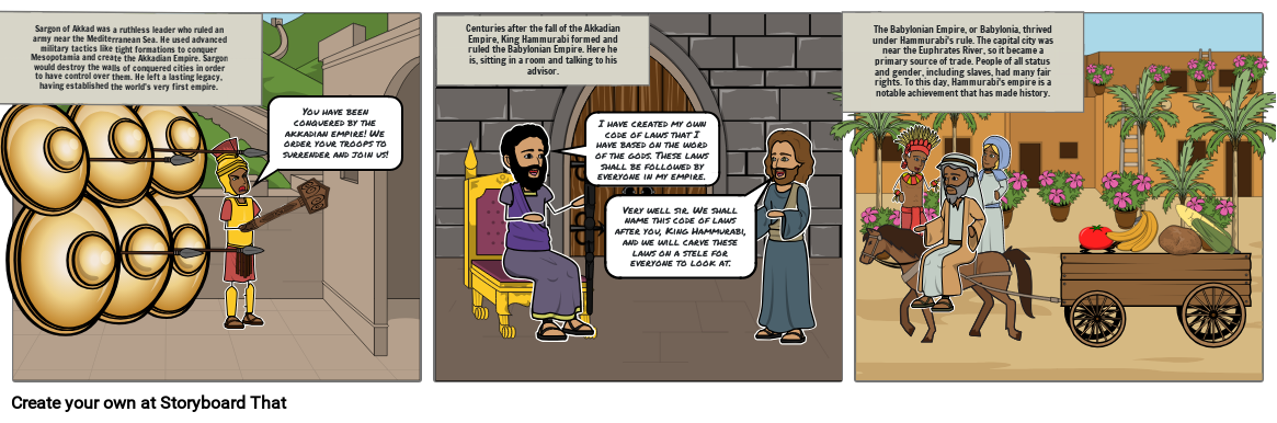 Four empires of Mesopotamia storyboard Storyboard