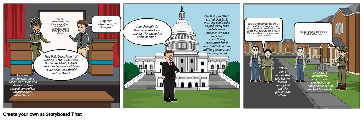 Japanese Internment Camps Storyboard por a739a2f9