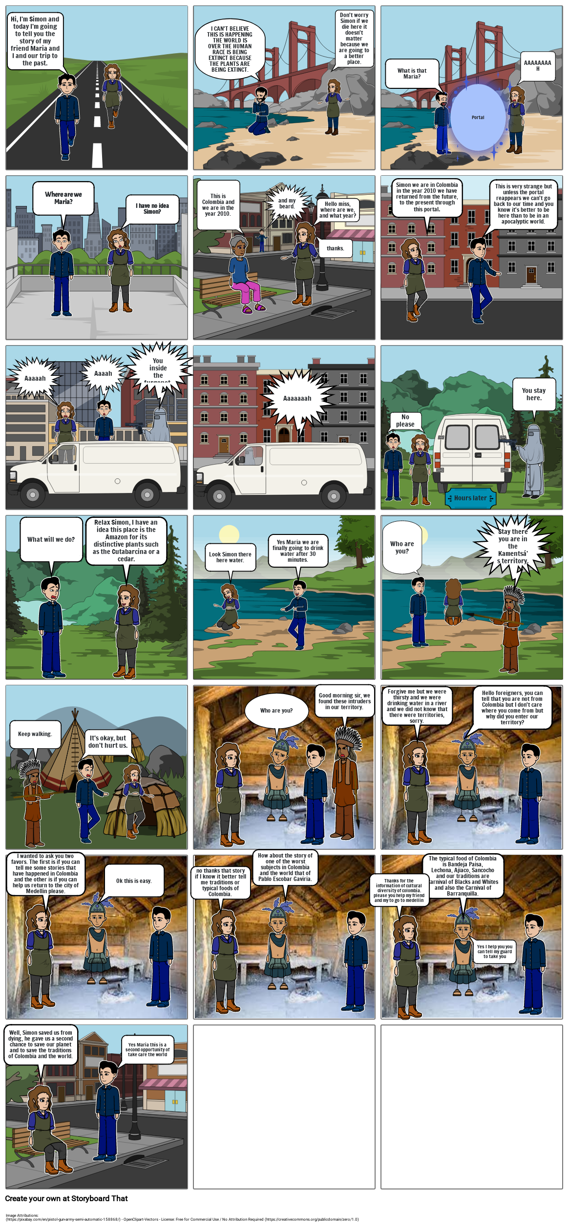 The mystery of the future and present. Storyboard