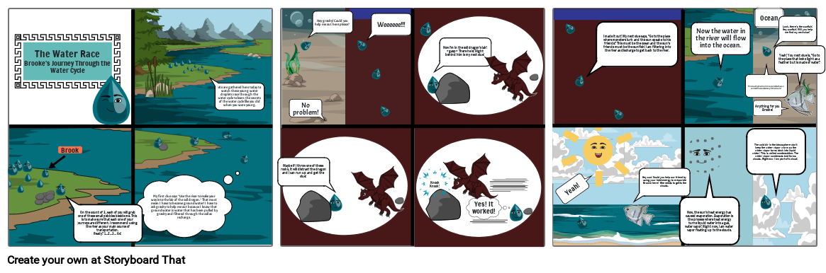 Water Cycle Part 1 Storyboard by a7cd1be9