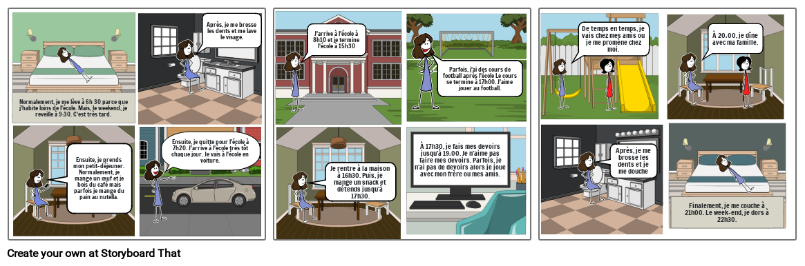 Daily Routine Storyboard by a8955bfe