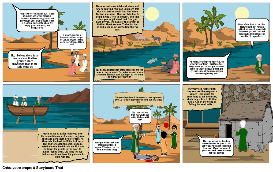 musa and khidr Storyboard por a89b7cf9