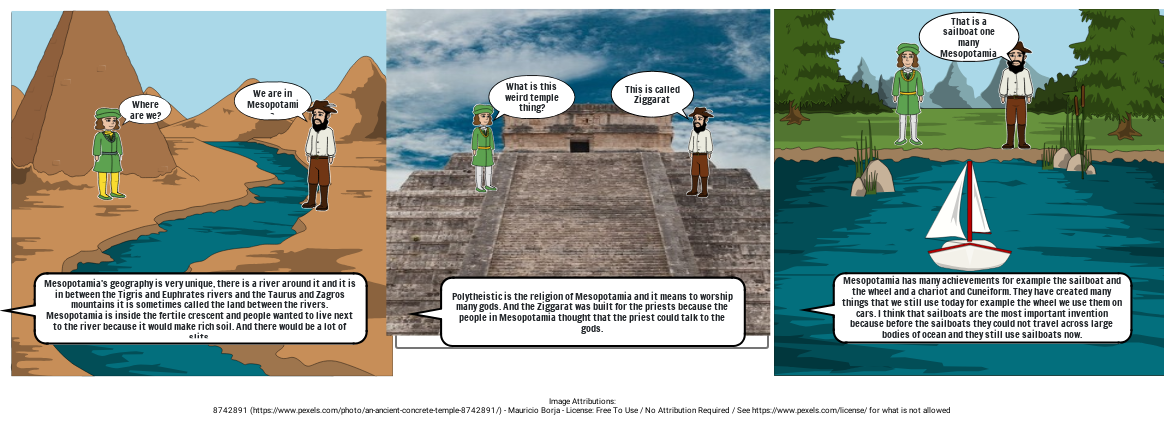 Mesopotamia comic strip Storyboard por a92f9295