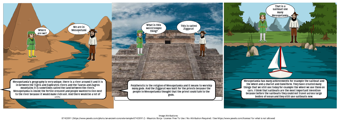 Mesopotamia comic strip Storyboard por a92f9295