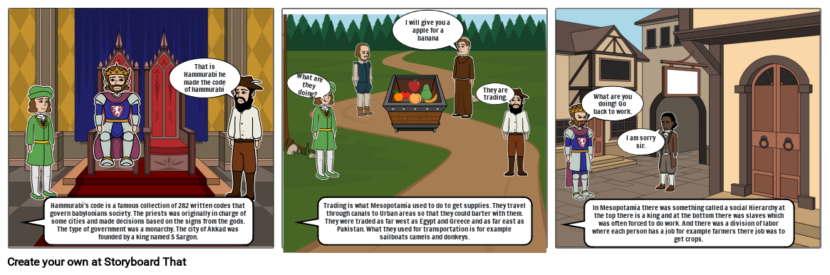 Mesopotamia comic strip Storyboard por a92f9295