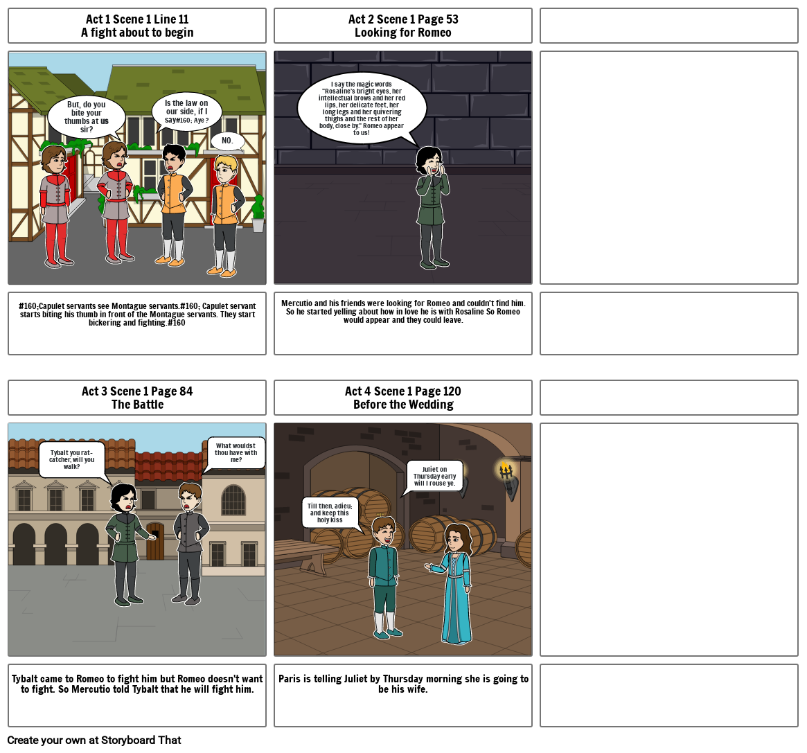 Romeo and Juliet Storyboard by aa2b8467