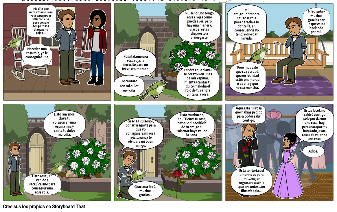 El Ruiseñor y la Rosa Storyboard por aa4c954e