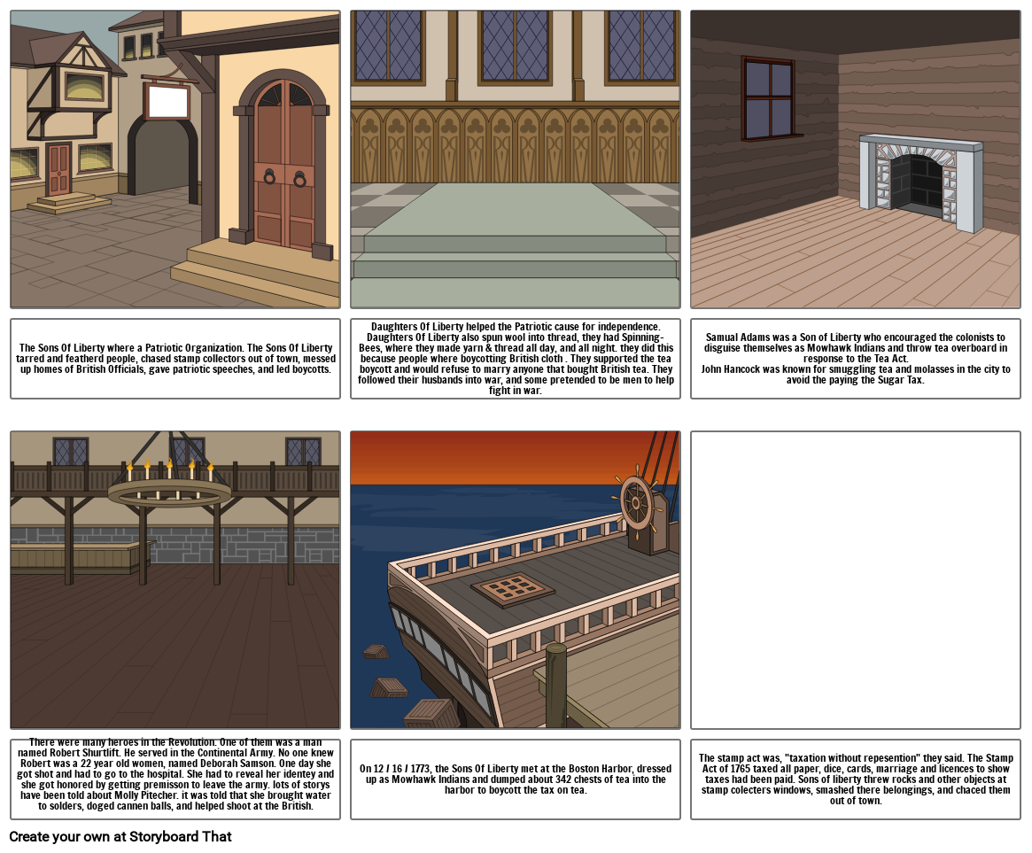 Sons/Daughters of Liberty- Sovereign Storyboard