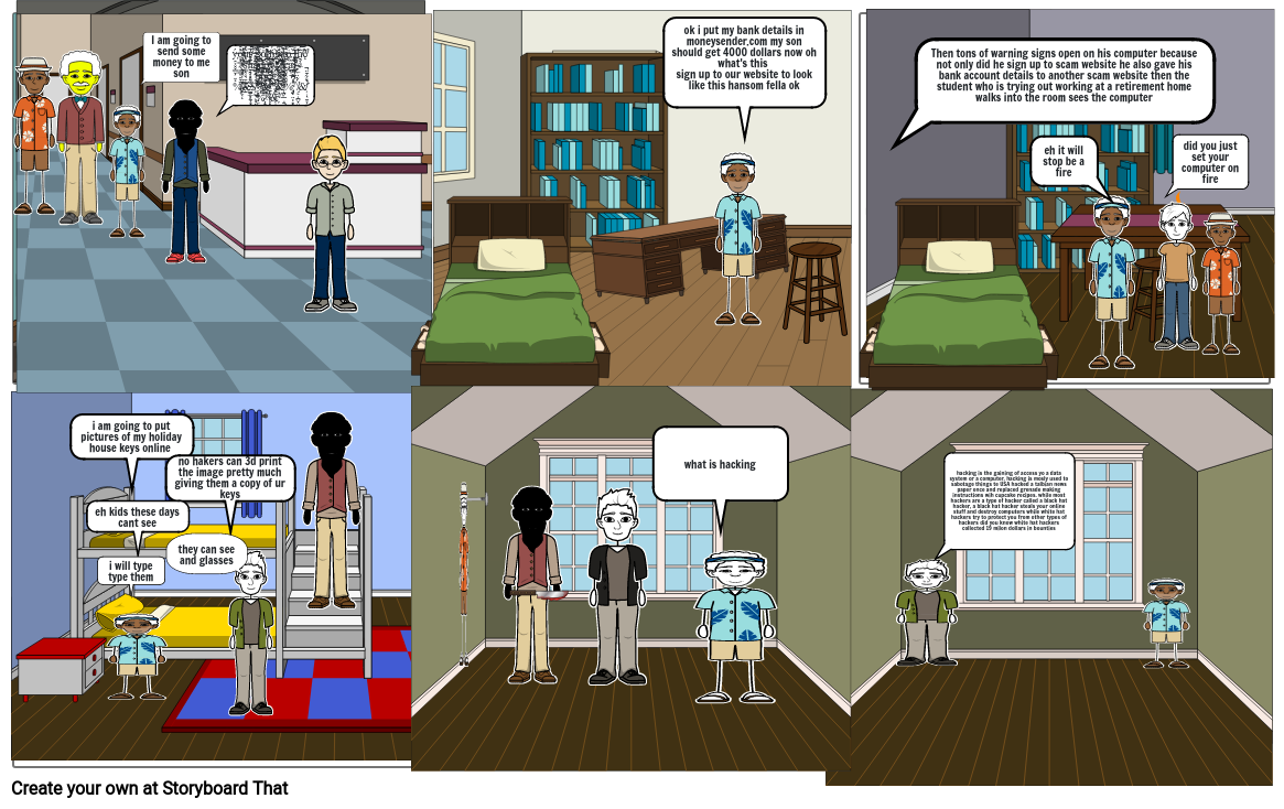 cyber safety Storyboard by ab380835