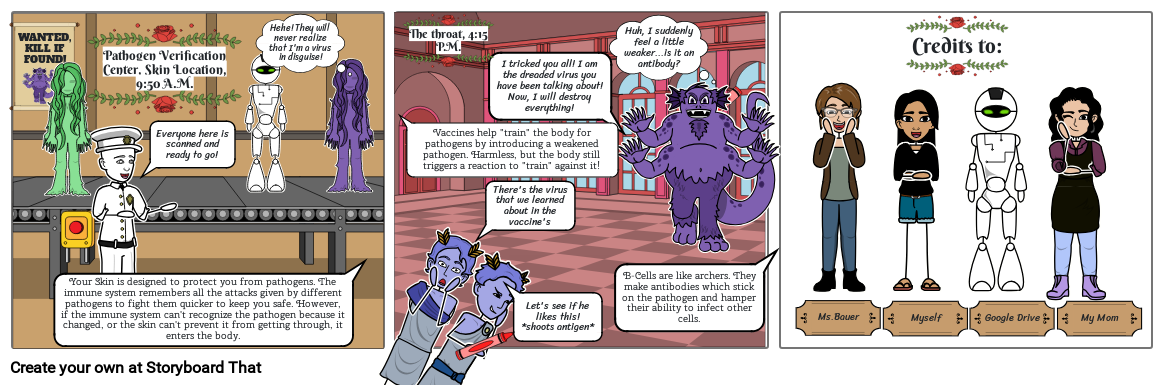Immune System Comic Storyboard by ab56ec74