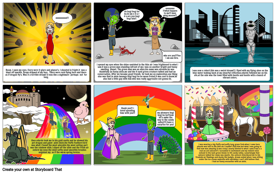 A Funny Encounter with an Alien Storyboard by abira1