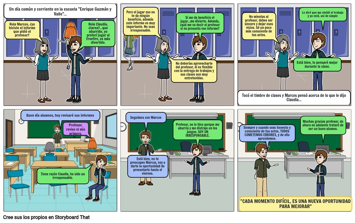 El Valor de ser Honesto Storyboard by ac6183fe