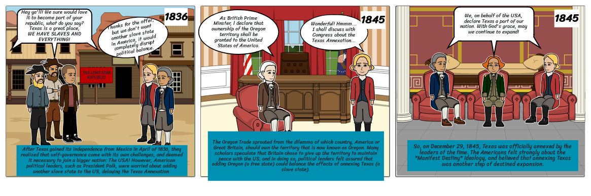 Texas's Annexation Storyboard by ac671140