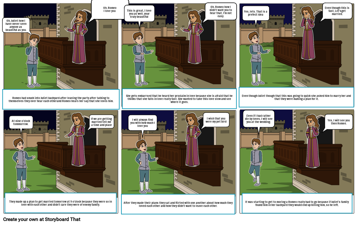 Romeo and Juliet Storyboard par ad2e0aff