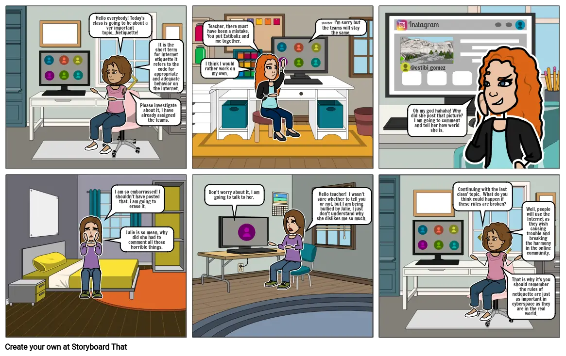 Netiquette Storyboard By Adfd0268