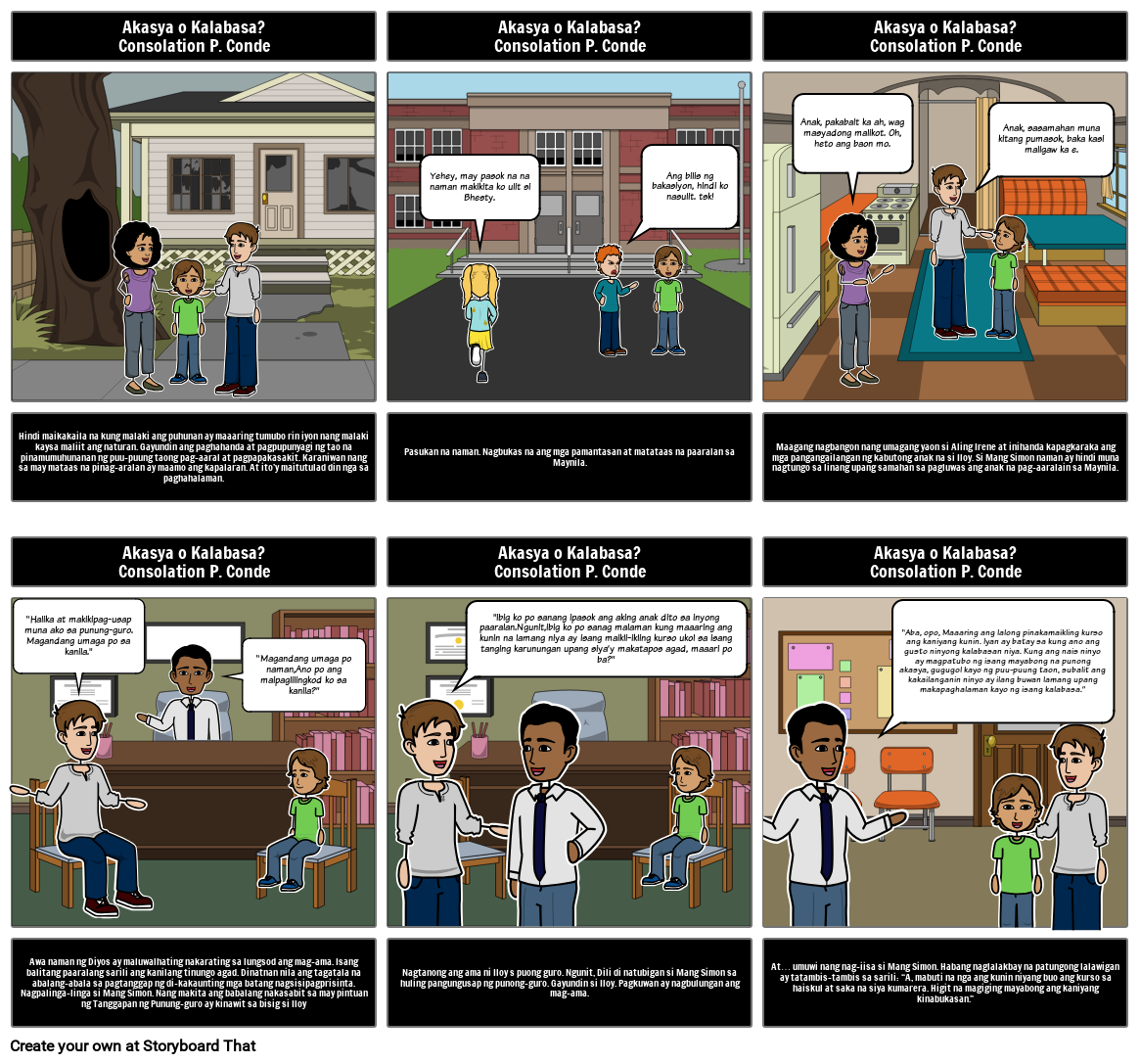 Akasya o Kalabasa Storyboard by adrians