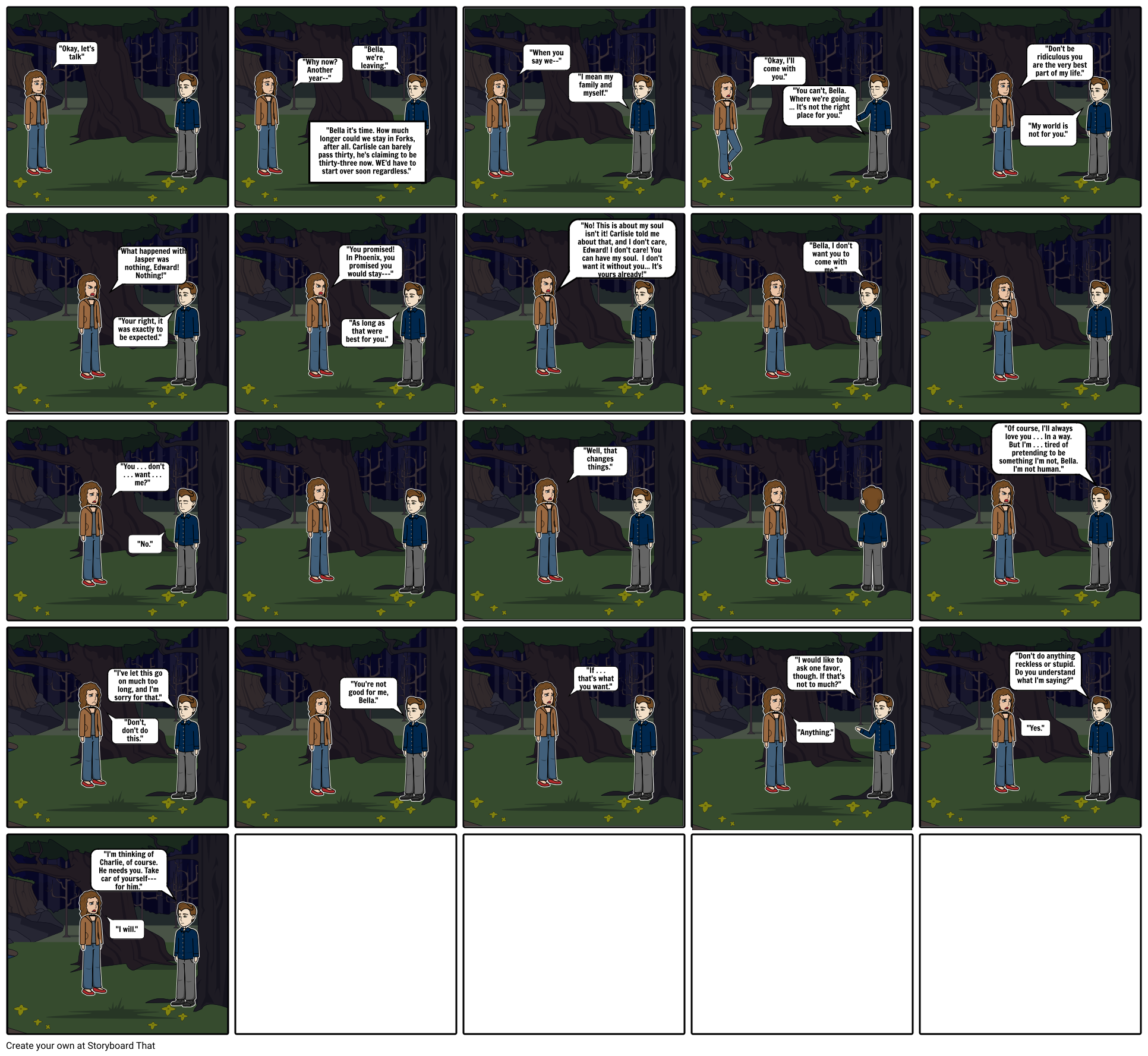 The Twilight Saga New Moon Storyboard by adrienne1