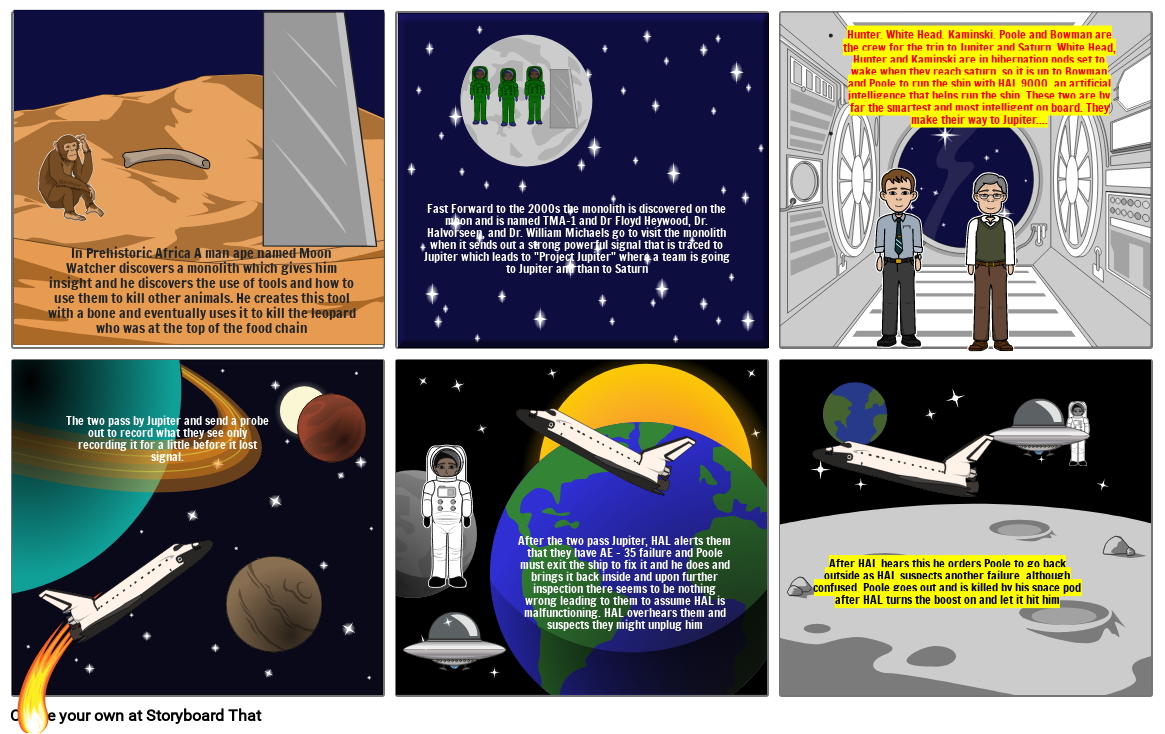 2001 space odyssey Storyboard by ae2e77db