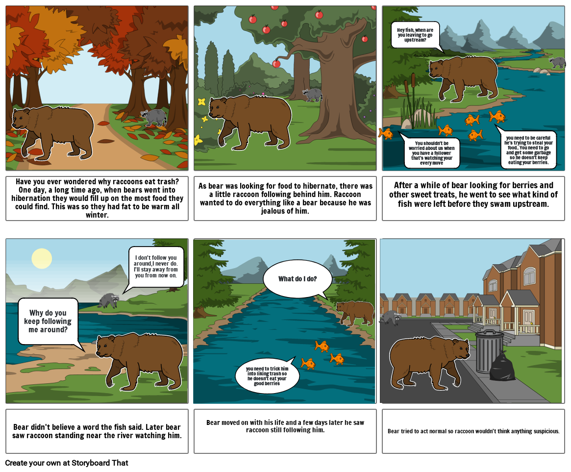 Raccoon and Bear Storyboard by ae4b1214