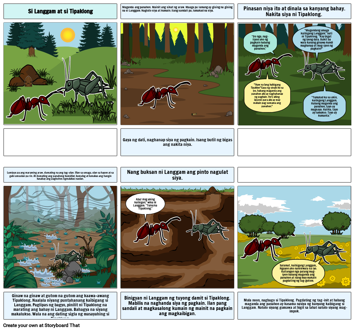 langgam at tipaklong Storyboard by ae500889