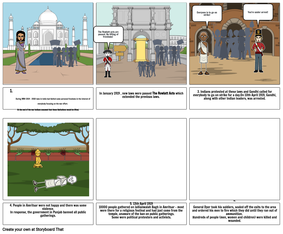 The Amristsar Massacre Storyboard par aea30f5b