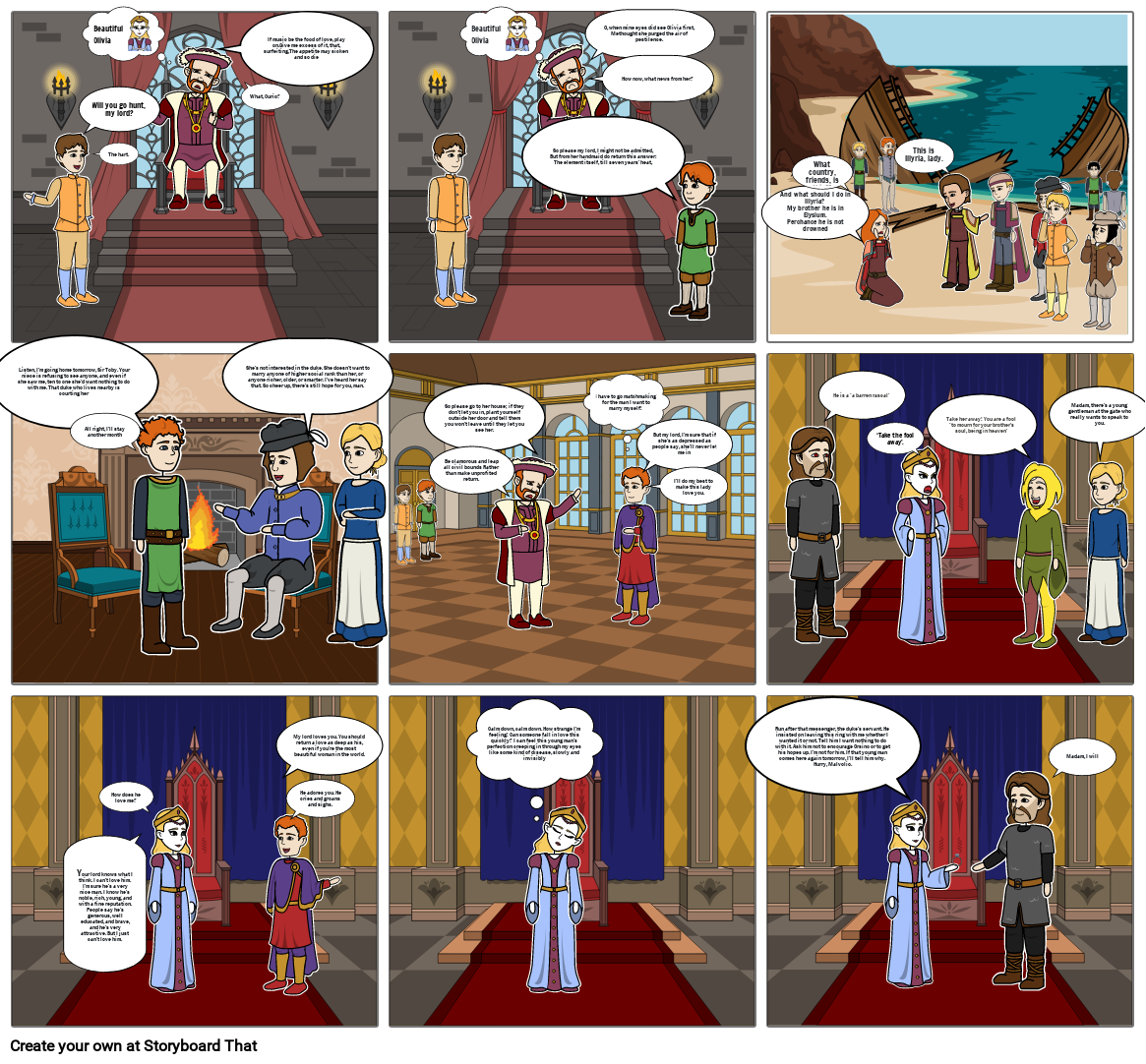 Twelfth Night Storyboard by af4de8a7