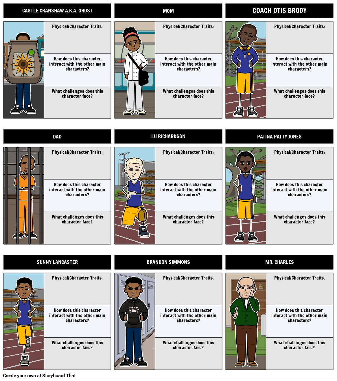 Ghost Characters Storyboard by af87840d