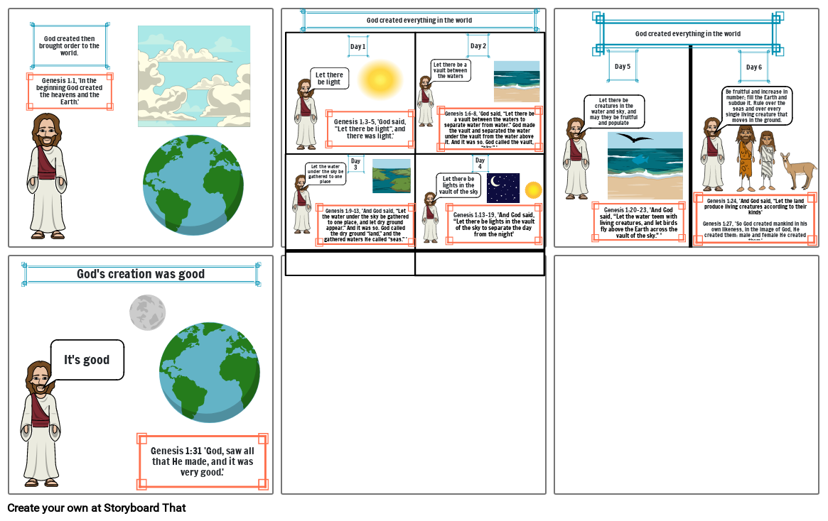Genesis 1 Storyboard Storyboard by afe1109b