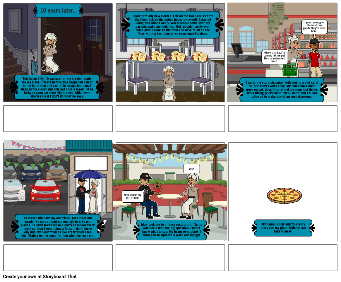 Chapter 3: Lilly's Story Storyboard by agent-stickman