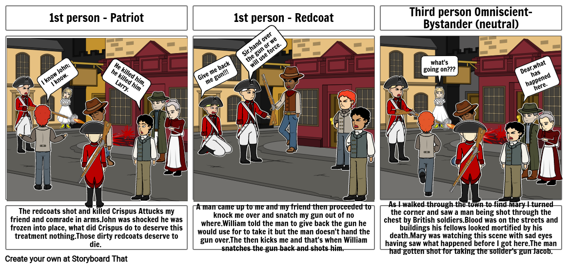 Boston Massacre Storyboard por agilliam43501