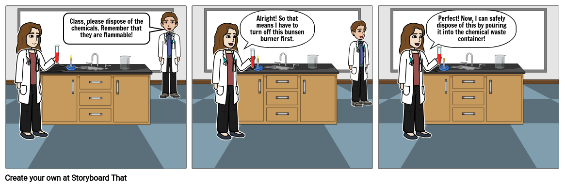 Chemistry Lab Safety Storyboard Storyboard par ahuang95330