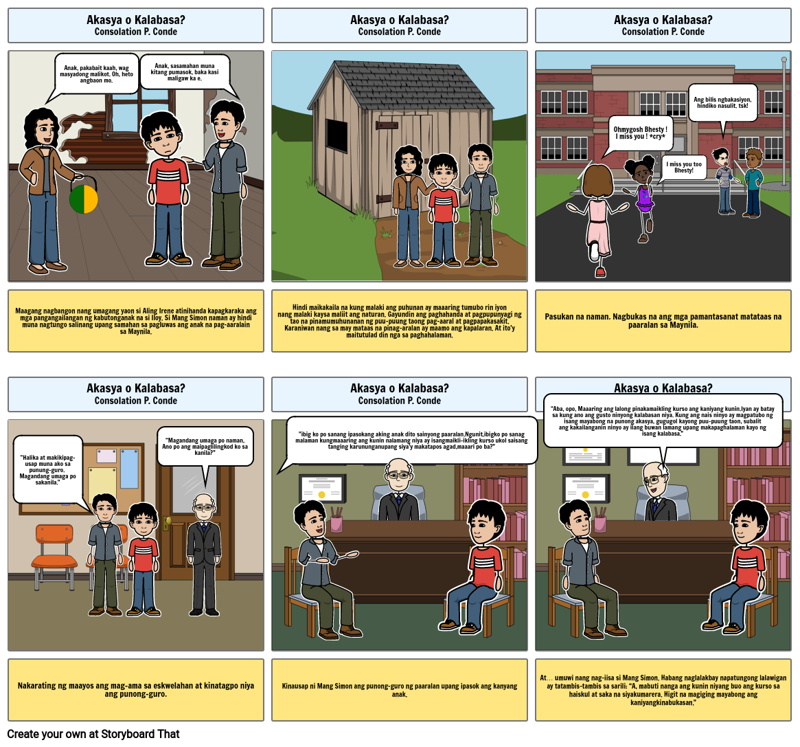 Filipino komik strip Storyboard by aira51273