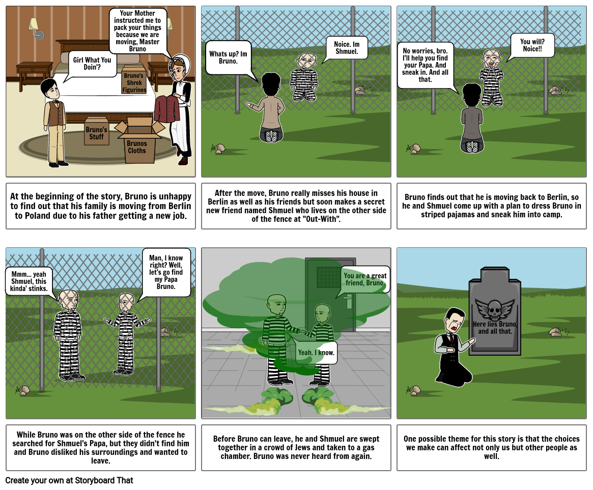 The Boy In The Striped Pajamas Storyboard by alcarroll038