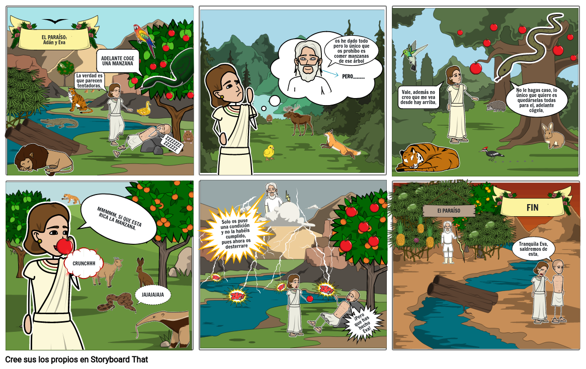 comic Adán y Eva Storyboard by alejandro97861