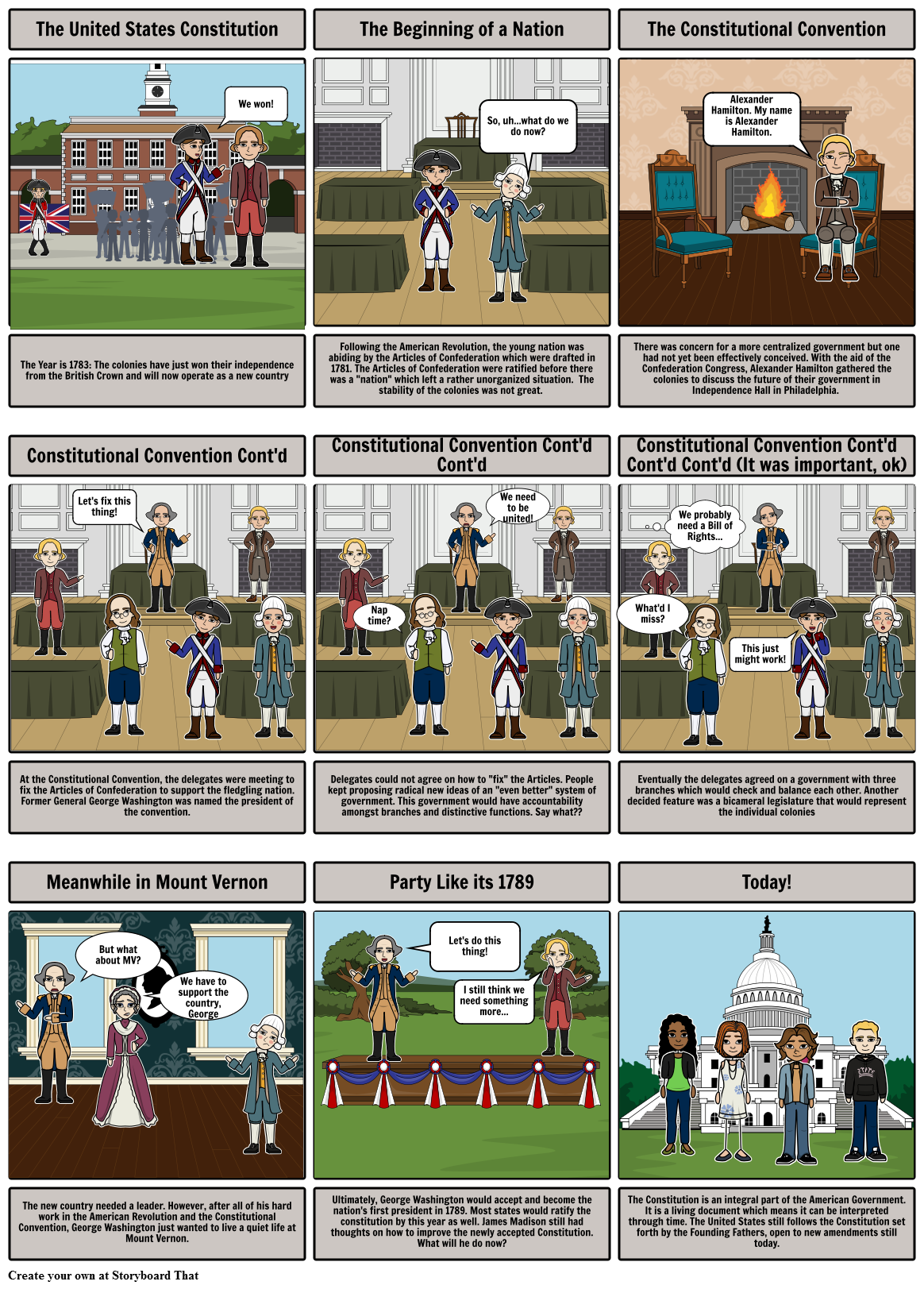 Forming the Constitution Storyboard Tarafından alexandriaturner27571